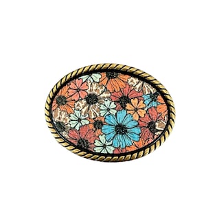Flower Leather Belt Buckle, Belt Buckle for Women, Interchangeable With ...