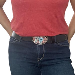 Flower Leather Belt Buckle, Belt Buckle for Women, Interchangeable With ...