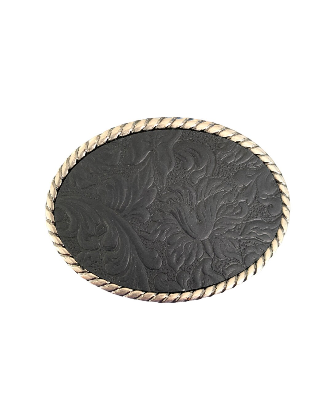 Black Embossed Leather Belt Buckle, Interchangeable Belt Buckle ...