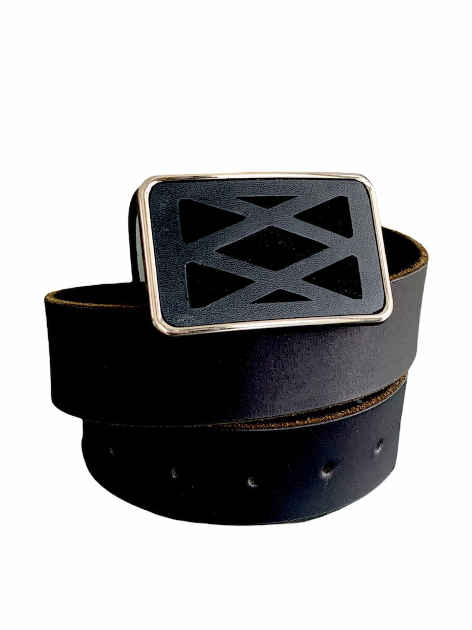 Geometric Leather Belt Buckle Rectangular Buckle in Antique | Etsy