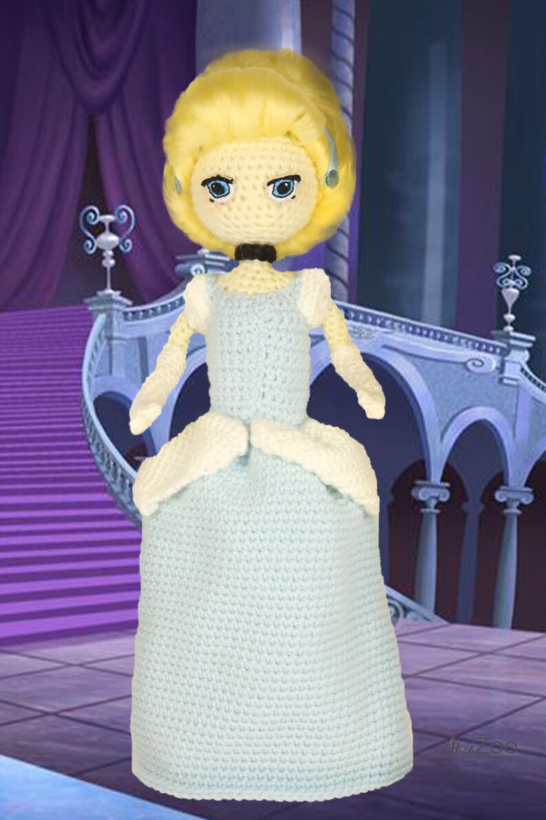 Fairytale Princess Cinderella Inspired Crochet Amigurumi Doll Pattern ...