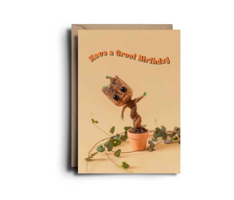 Baby Groot Birthday Happy Birthday Card for Marvel Lover Guardians of ...