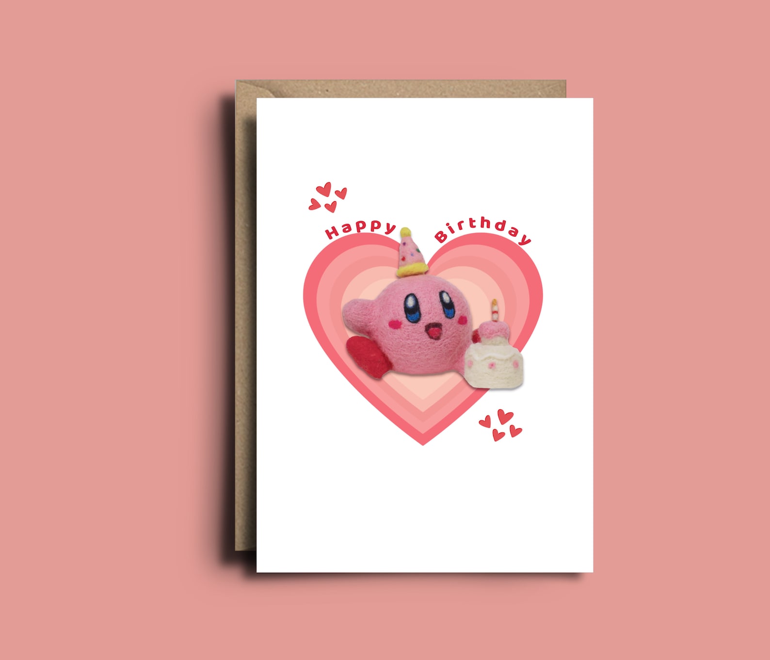 Kirby Birthday Card for Nintendo Kirby Lover Birthday Card for Gamer ...
