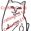 Funny Cat Svg, Funny Cat Fluff You Svg, Cat Middle Finger Svg, Svg File ...