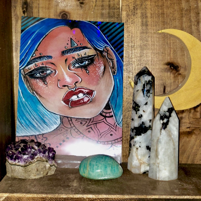 Alt Girl Holographic Art Print - Etsy