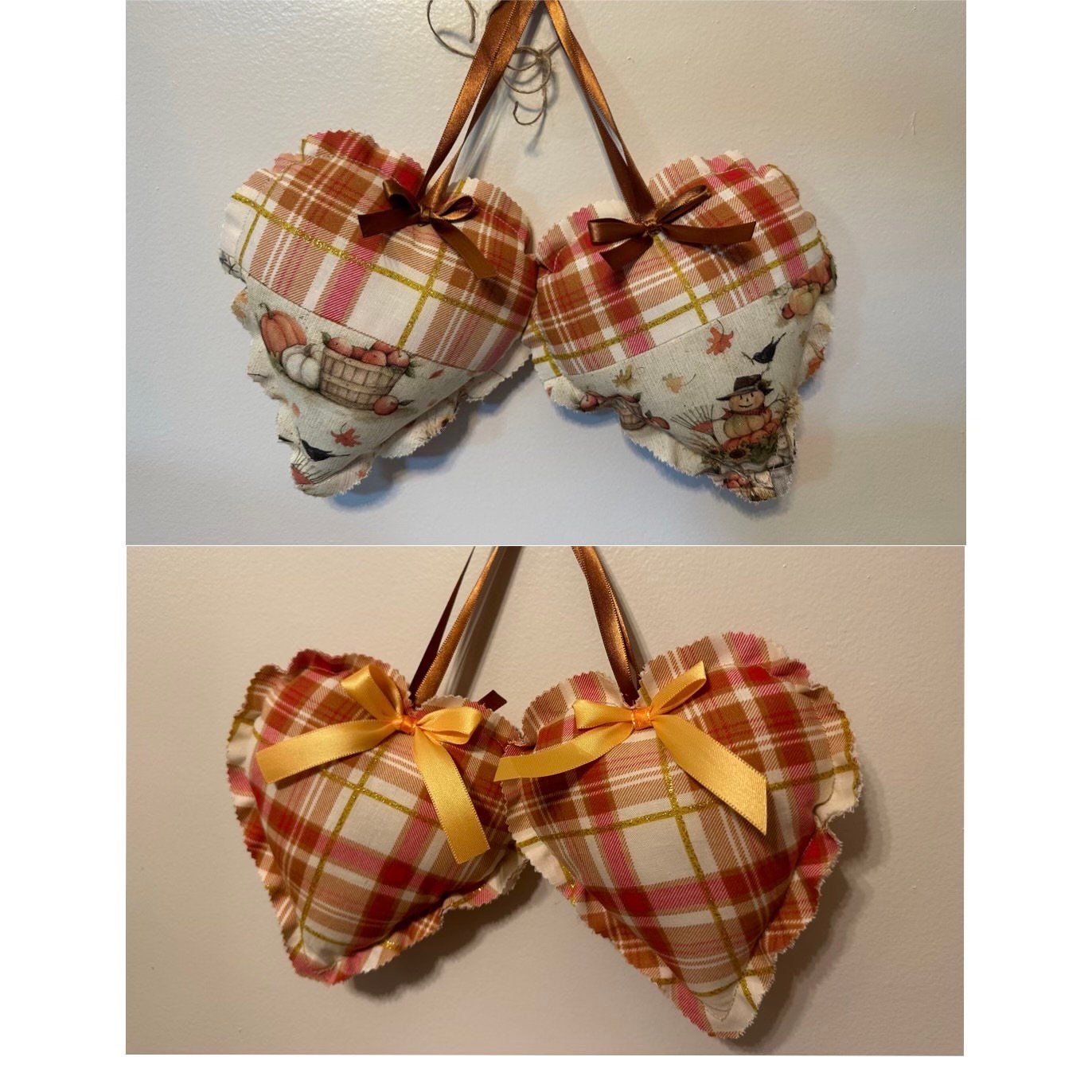 Hanging Fall Plush Hearts - Door Knob Pillows - Etsy