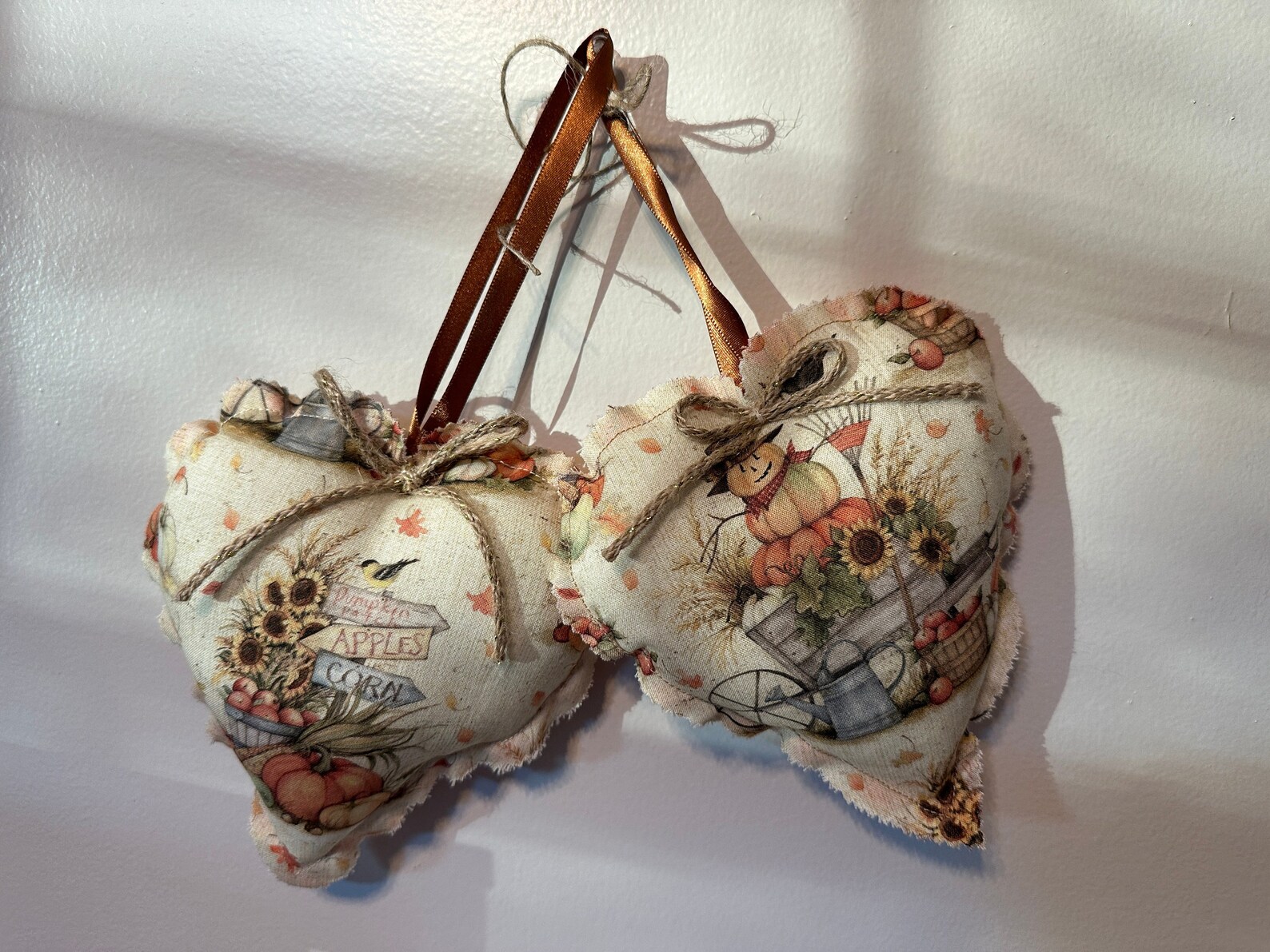 Hanging Fall Plush Hearts - Door Knob Pillows - Etsy