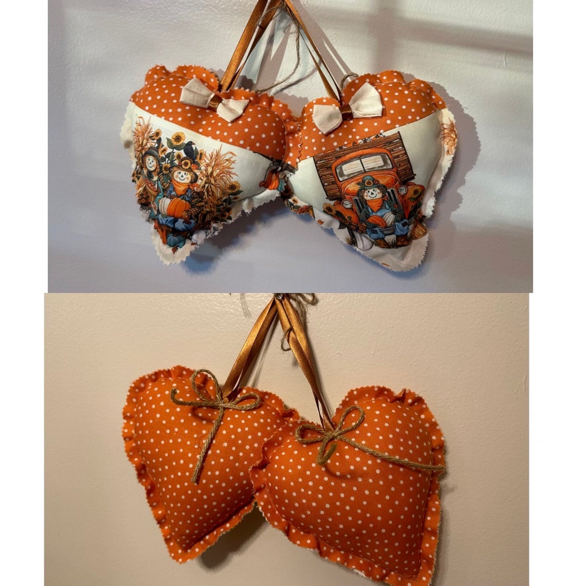 Hanging Fall Plush Hearts - Door Knob Pillows - Etsy