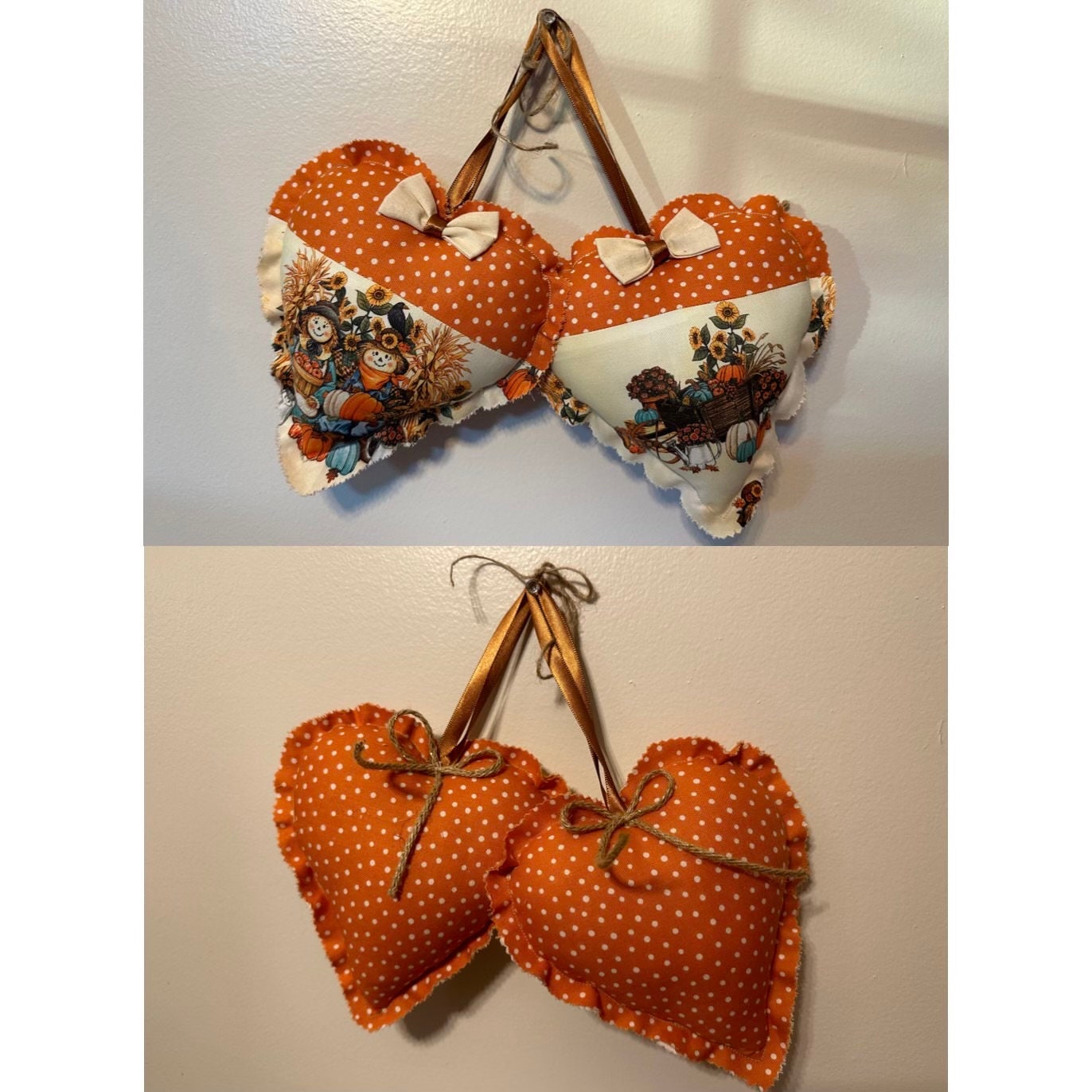 Hanging Fall Plush Hearts - Door Knob Pillows - Etsy