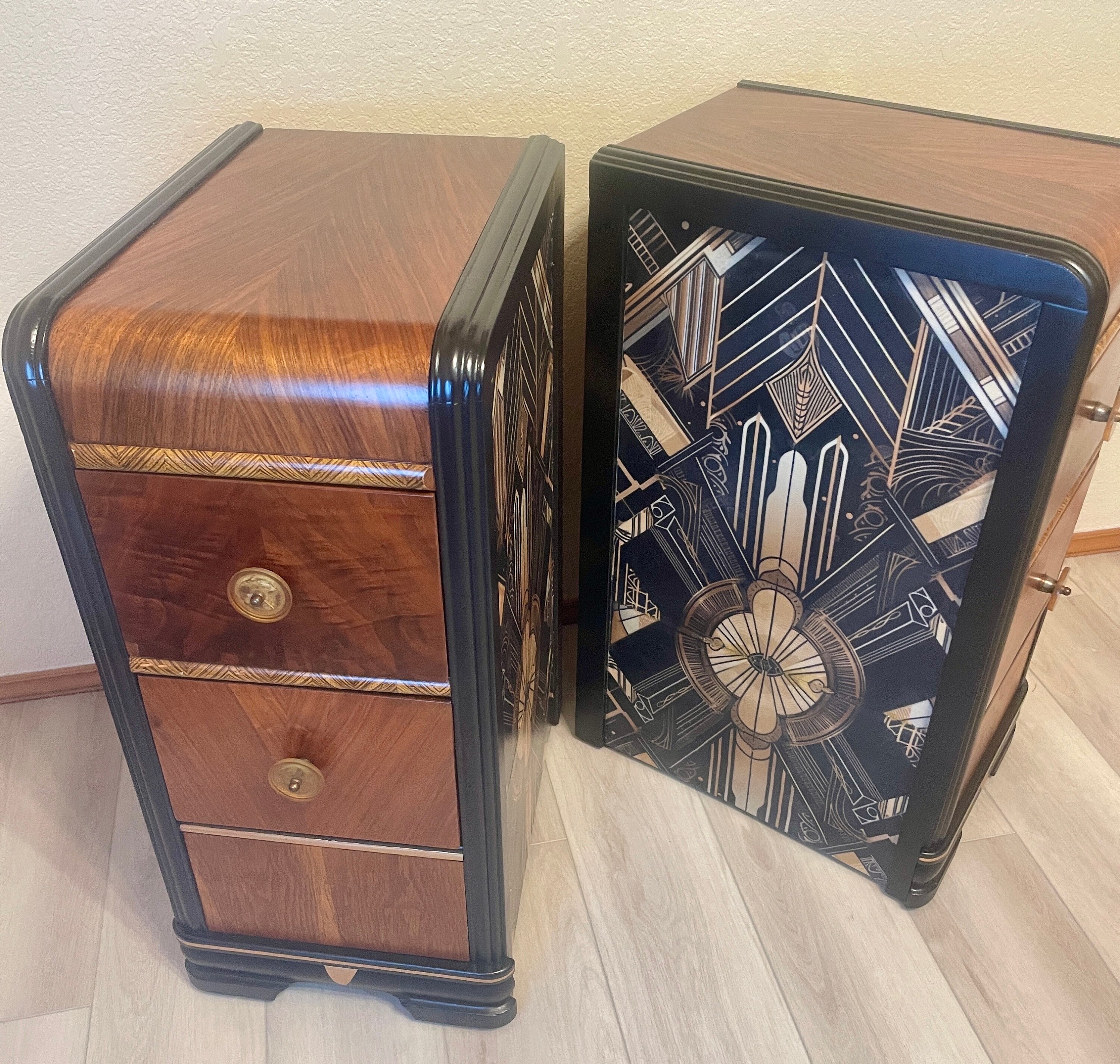 Art Deco Nightstands - Etsy