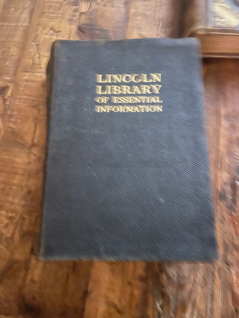 Lincoln Library of Essential Information - Etsy