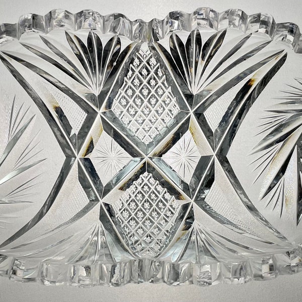 Antique Cut Glass Celery Dish - Etsy