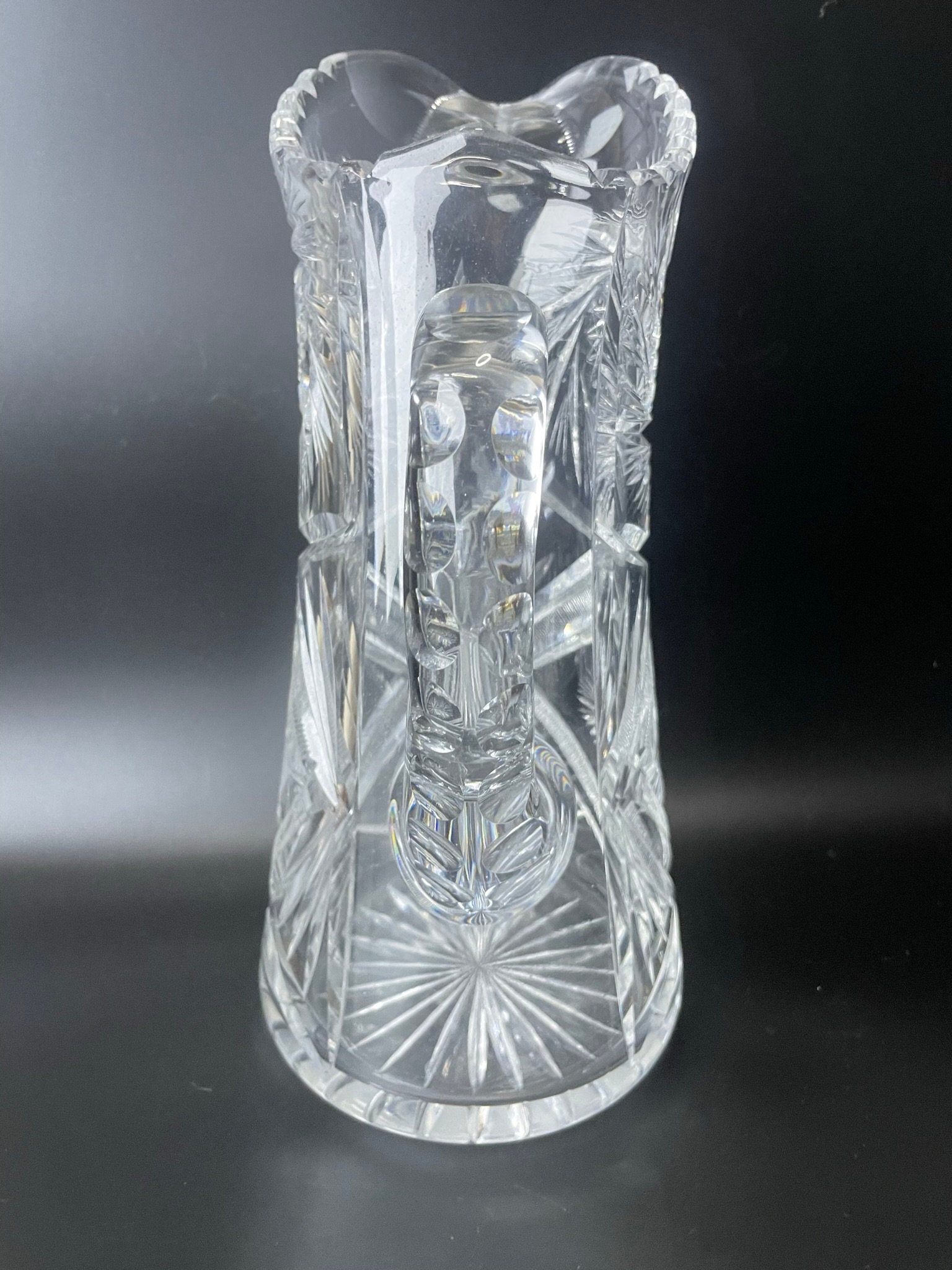 American Brilliant Period (ABP) Cut Crystal/glass Pitcher/jug/tankard ...