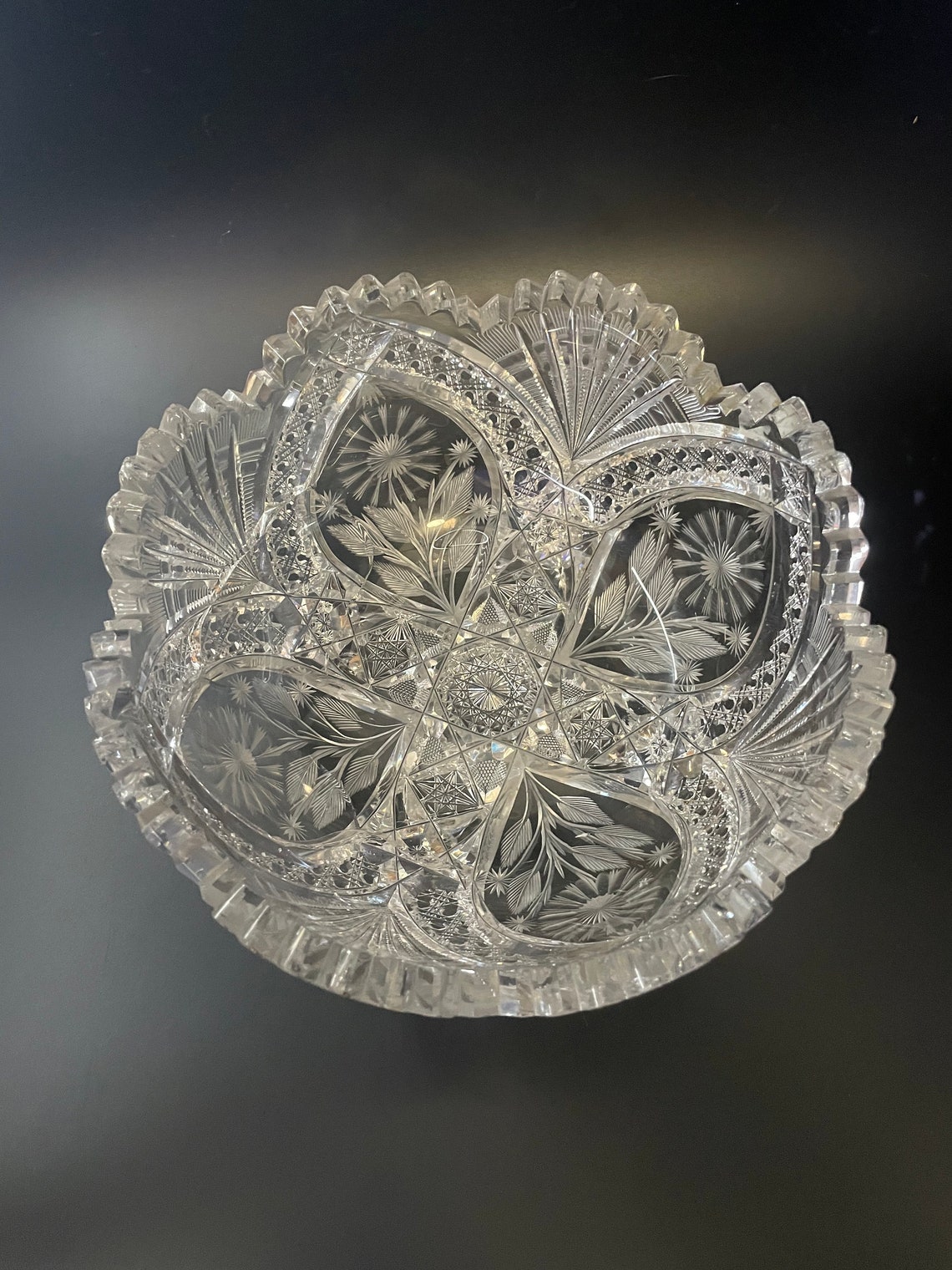 J Hoare Cut Glass ABP Bowl - Etsy