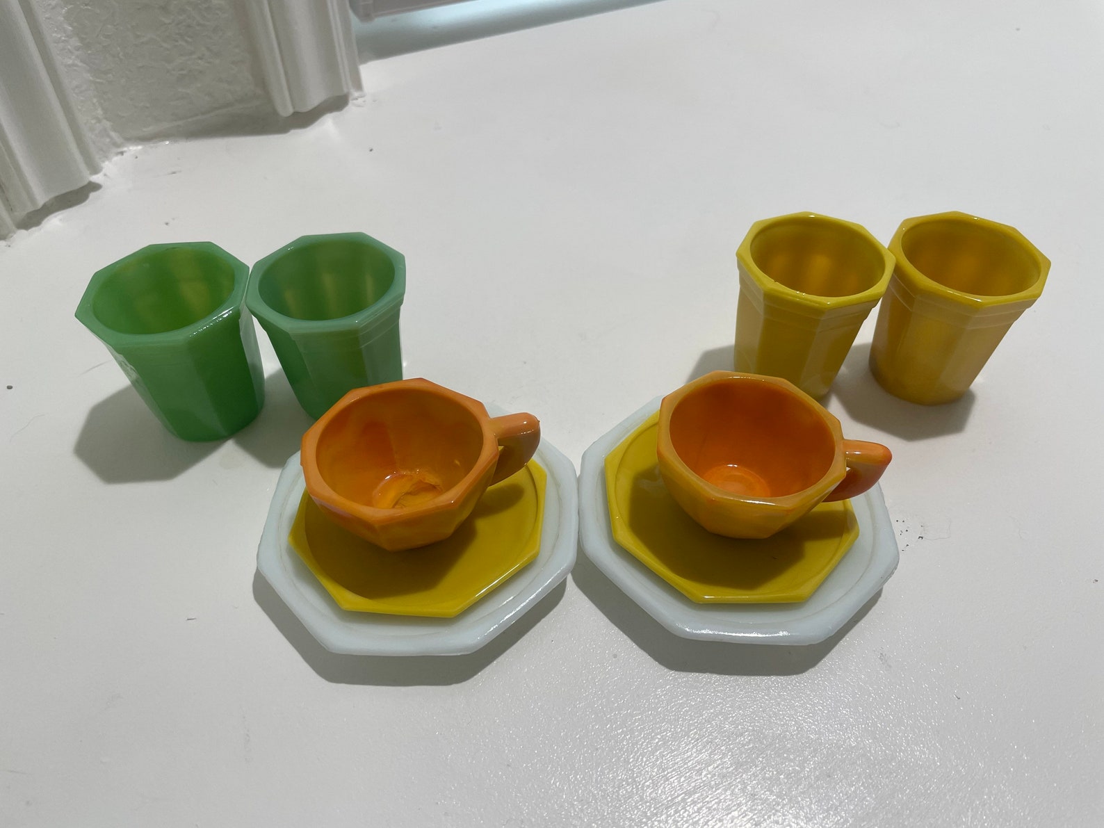 Akro Agate Children’s Tea Set - Etsy