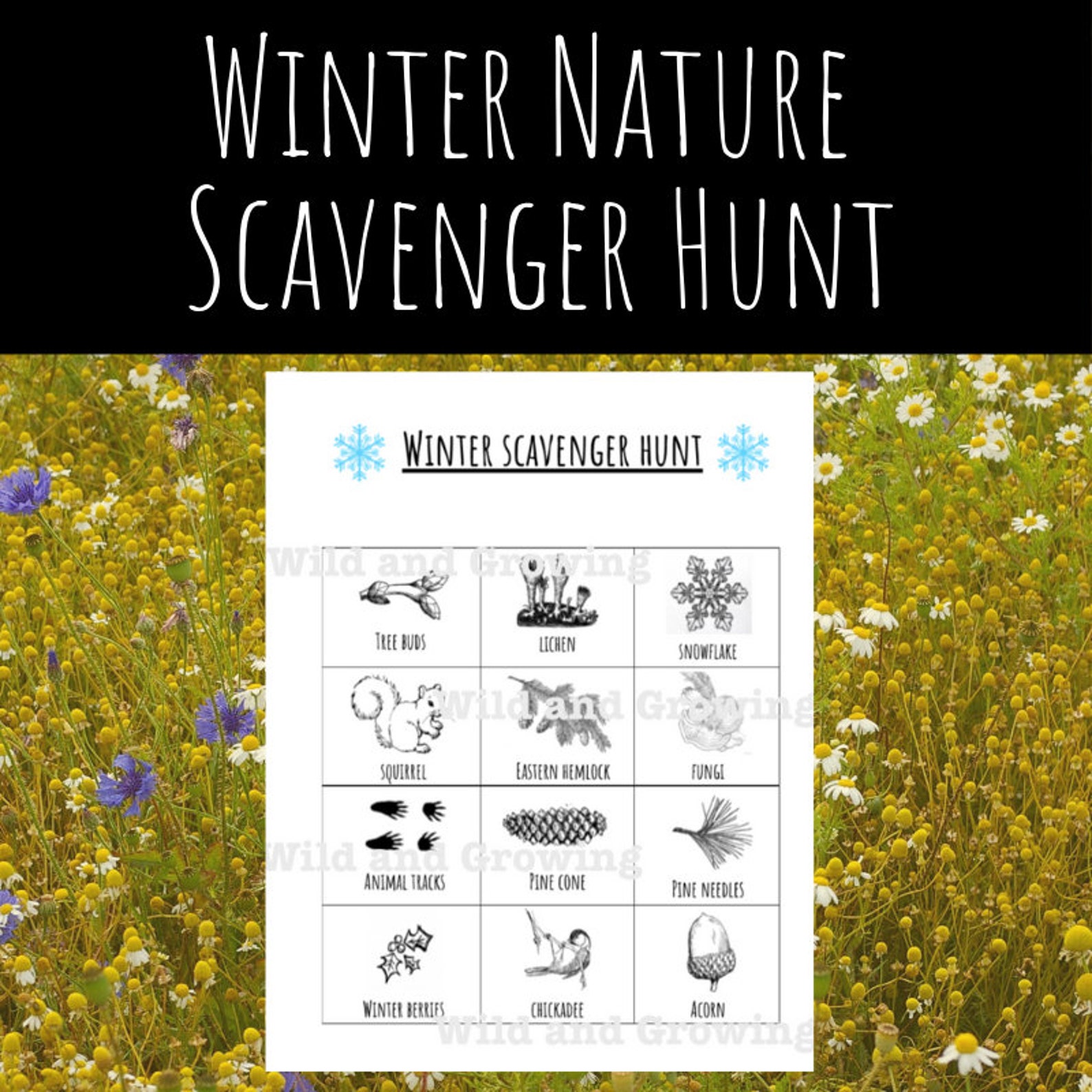 Nature Scavenger Hunt Bundle All Four Seasons Instant Download ...