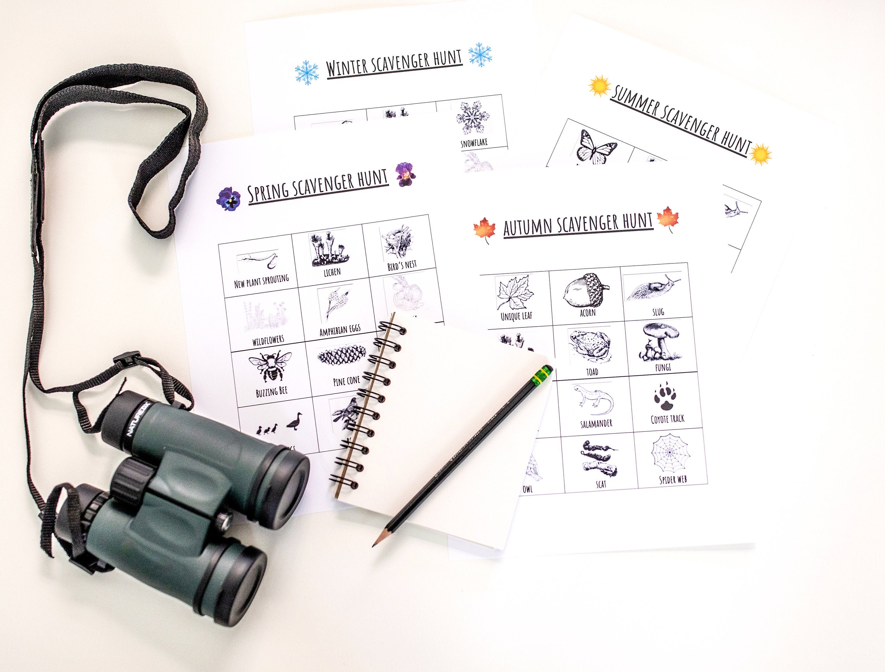 Nature Scavenger Hunt Bundle All Four Seasons Instant Download ...