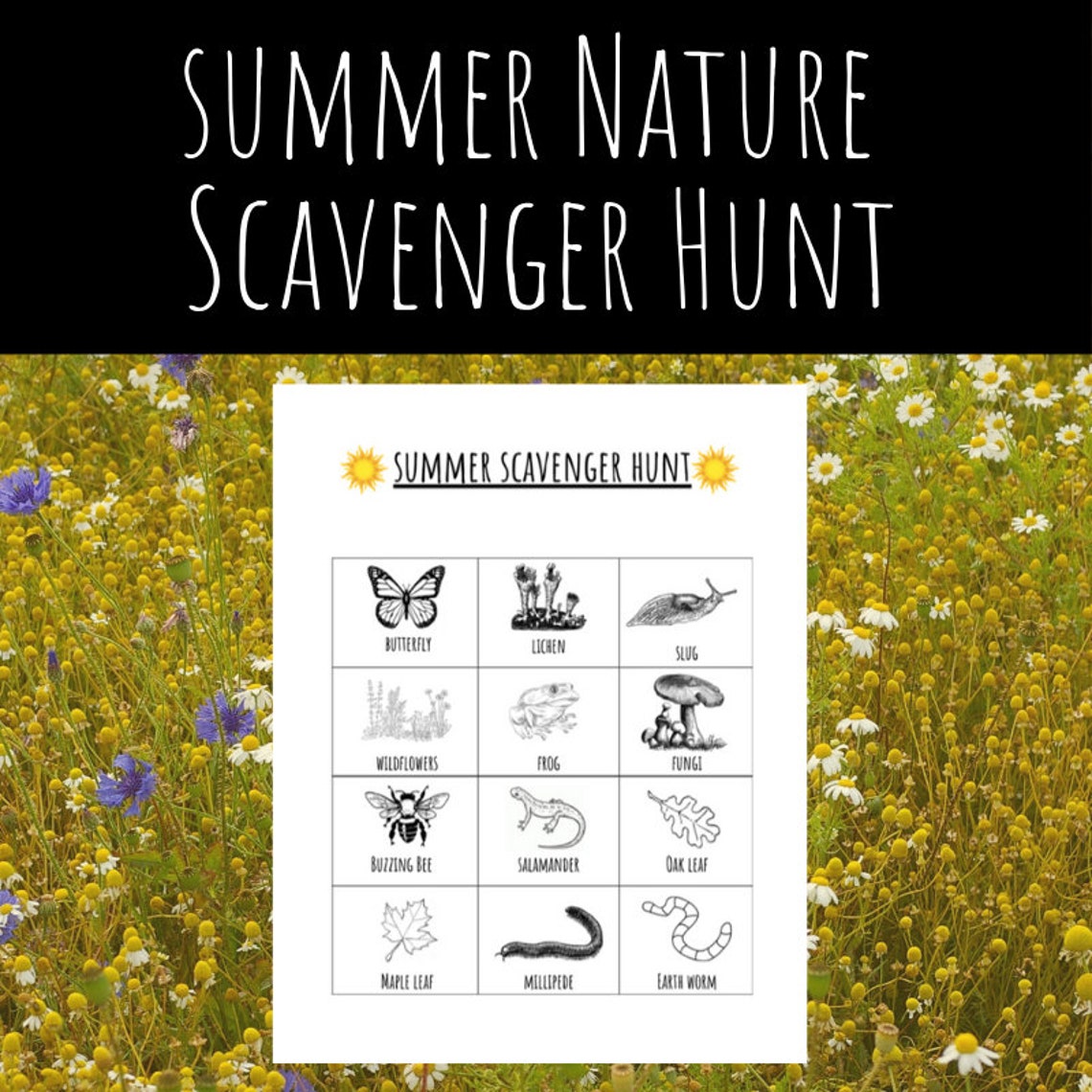 Nature Scavenger Hunt Bundle All Four Seasons Instant Download ...