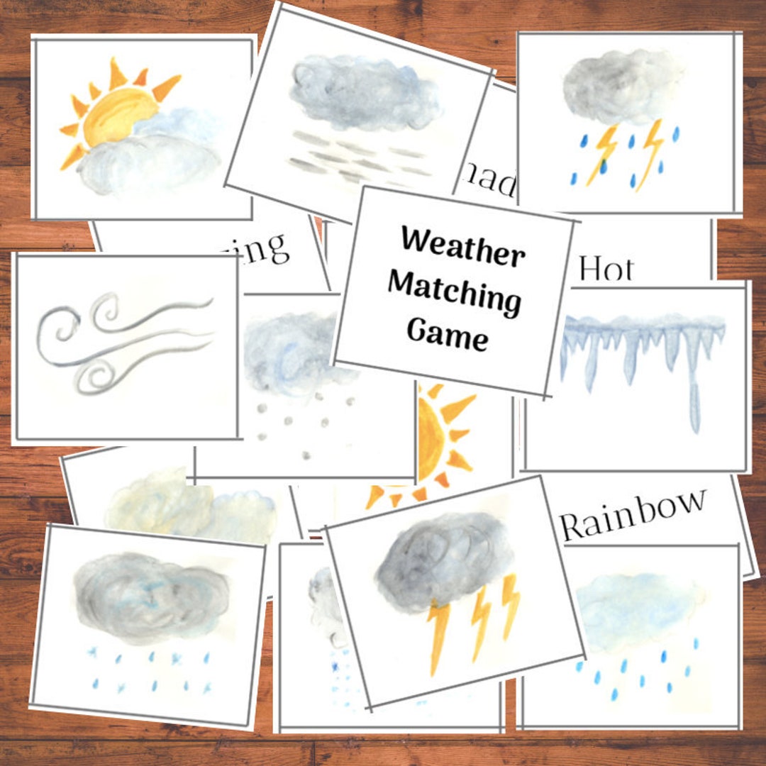 Weather Matching Game - Etsy