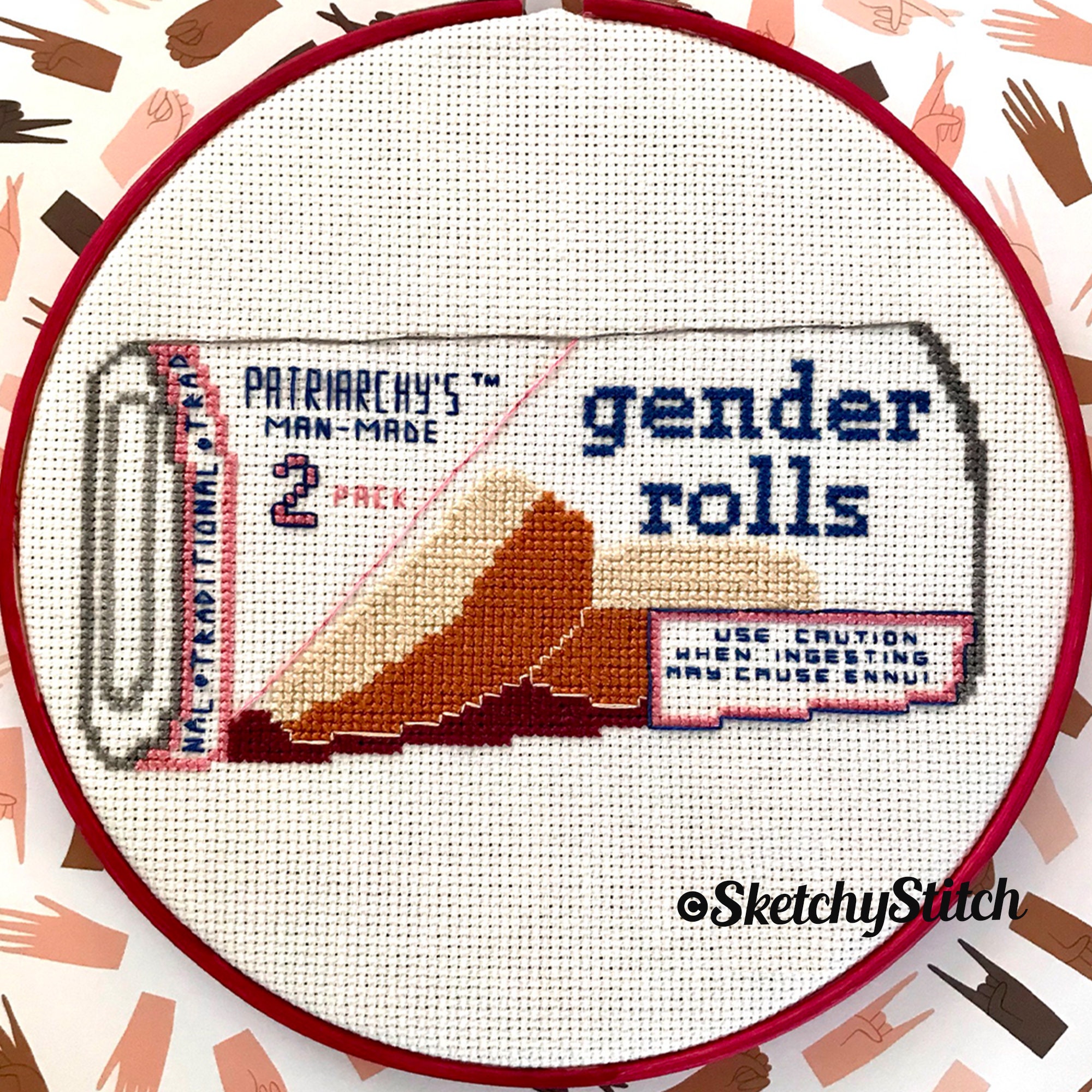 PATTERN Gender Rolls Instant PDF Download Modern Subversive Feminist ...