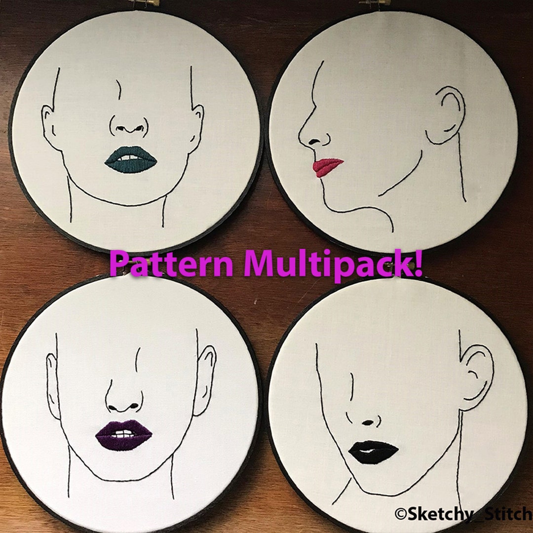 PATTERN Modern Minimalist Feminine Silhouette Linework Pt. 2 / Instant ...