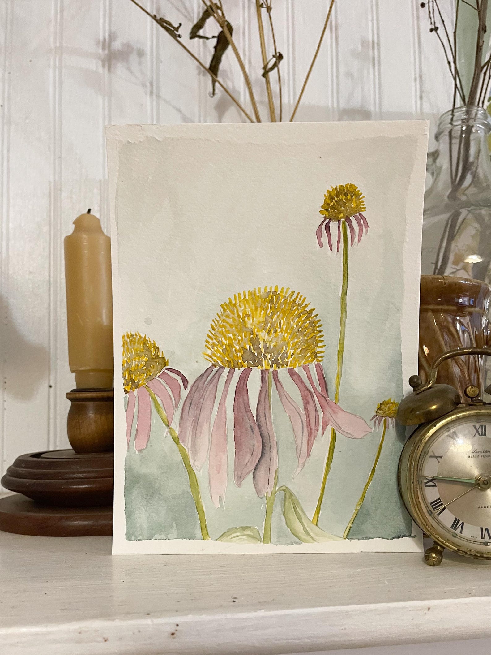 Cone Flowers Original Watercolor Painting - Etsy