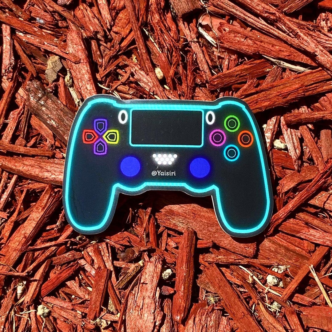 Sticker for Gamer, Sticker Waterproof - Control Neon Video Game, PS4 ...