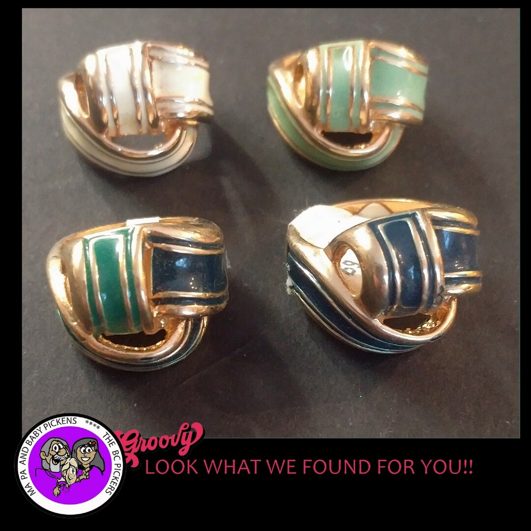 TOFFEE CANDY Jewelry 1970'S Cloisonne Ring 4 Colors on - Etsy