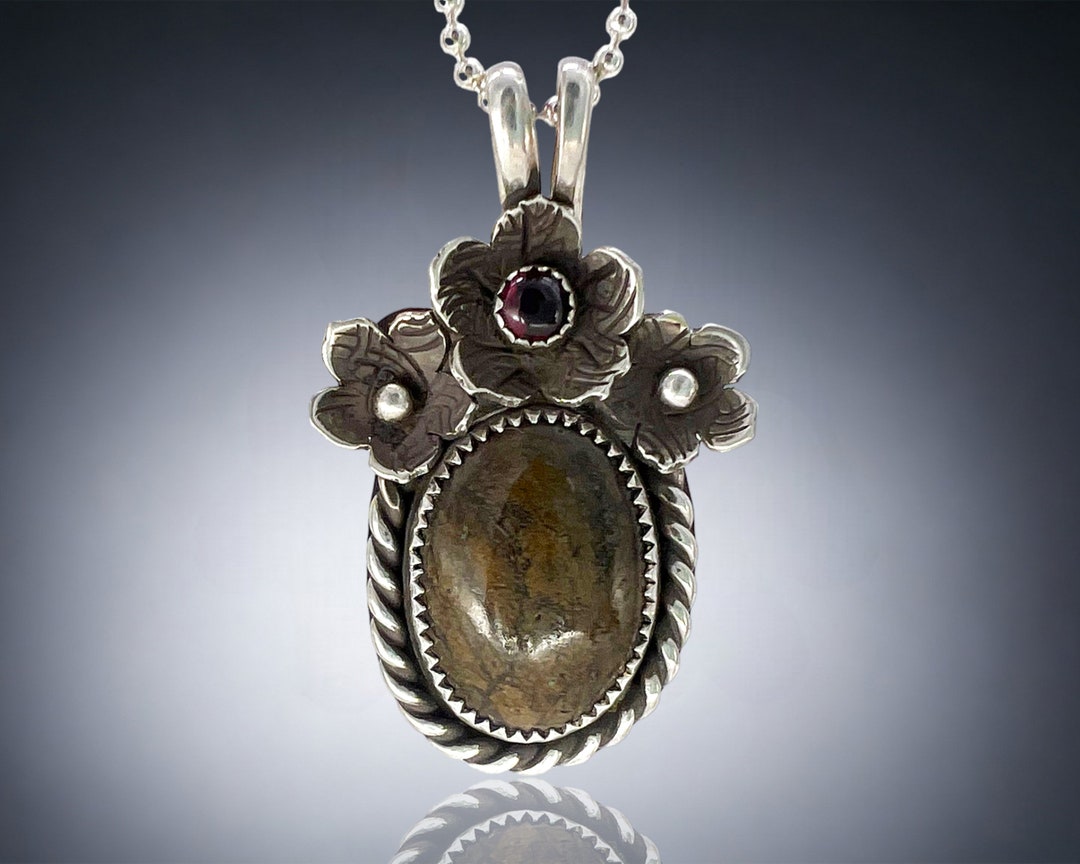 COPROLITE Cabochon Pendant Handmade Sterling Silver Yes It Really is ...