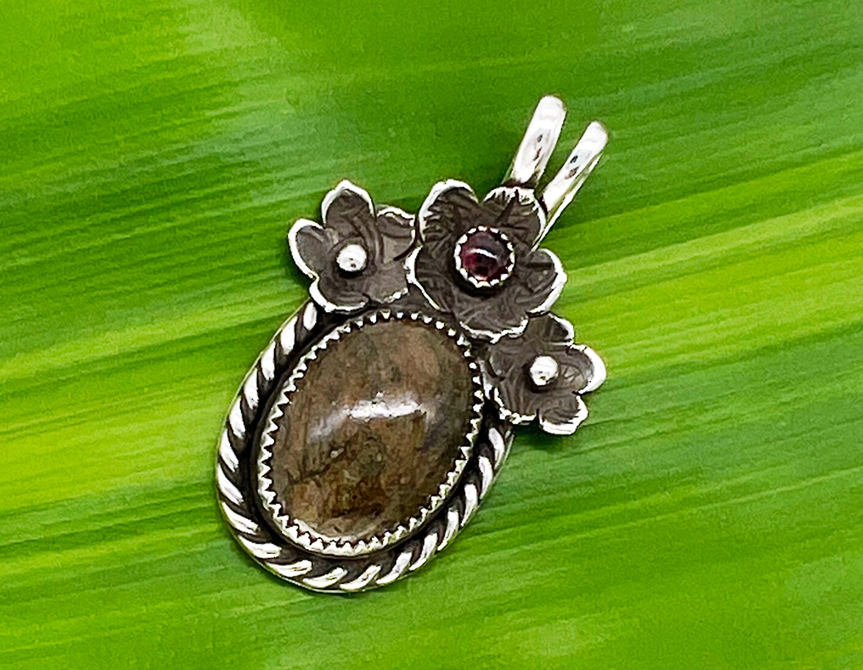 COPROLITE Cabochon Pendant Handmade Sterling Silver Yes It Really is ...