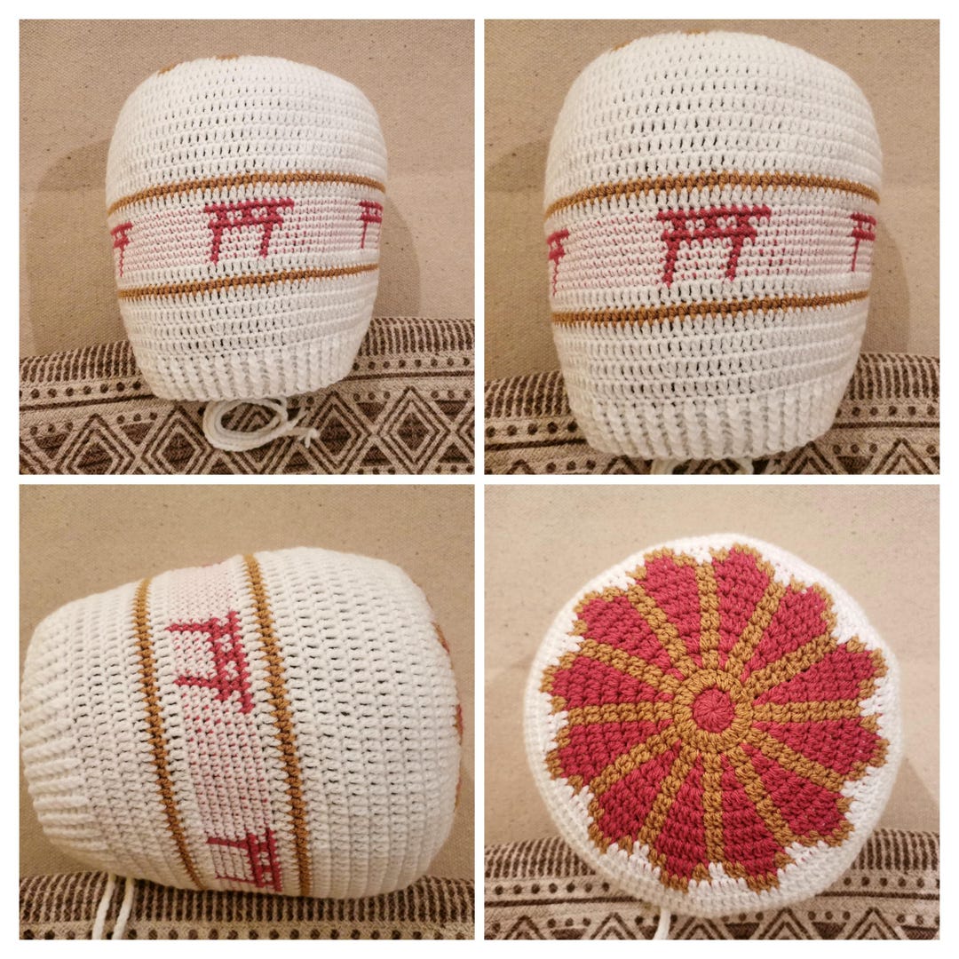 XL Dreadlocks Tam, Shinto Hat, Japan Hat, Torii Gates Hat, Rasta Hat ...