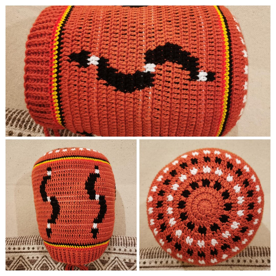 XL Dreadlocks Tam, Indigenous Australia Hat, Rainbow Serpent Hat, Koori ...