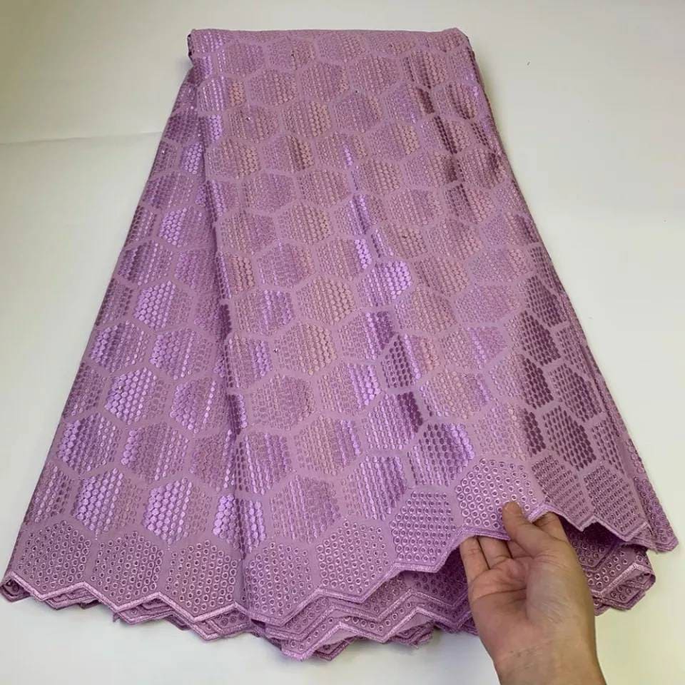 Latest African Lace Material Cotton Swiss Voile Lace Fabric Embroidery ...