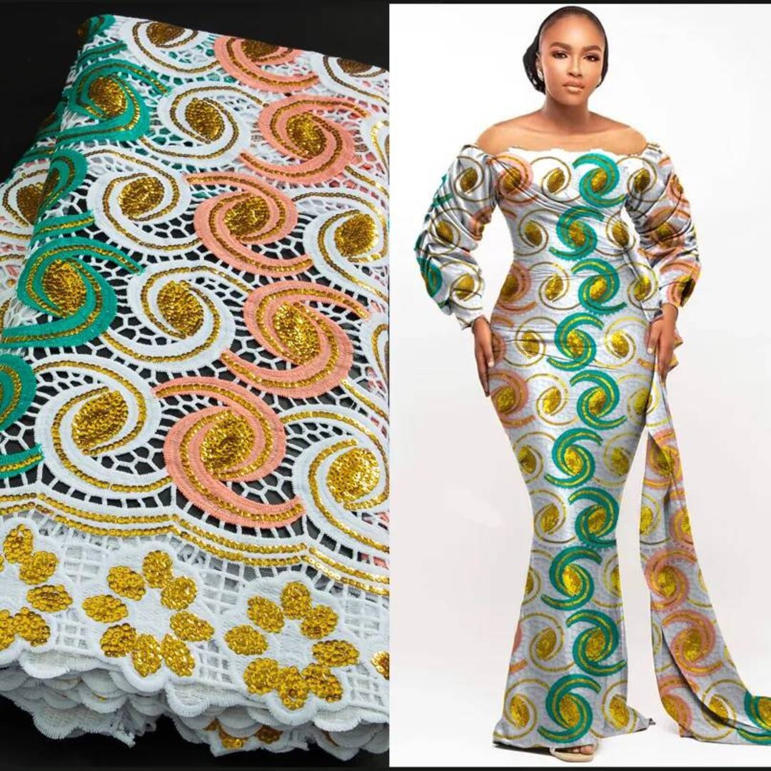 Top Sale Nigerian Cord Lace Fabric High Quality Guipure Lace Fabric ...