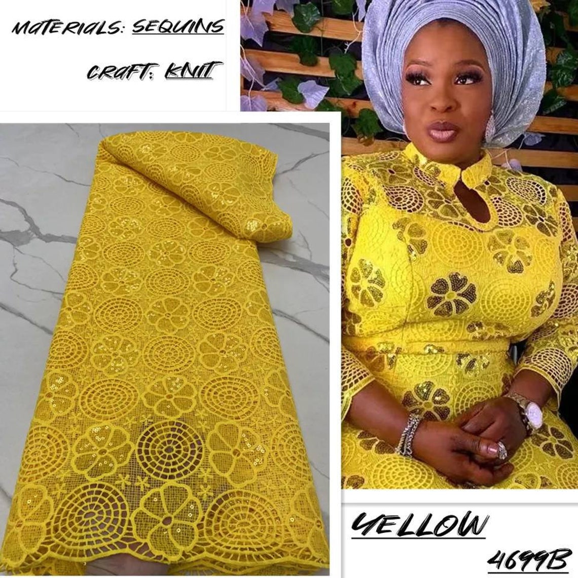 Yellow Women's Sewing Textile Materials 5 Yards 2022 High Quality ...