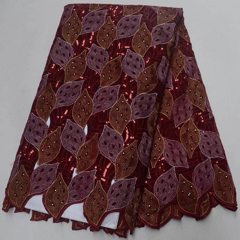Latest High Quality Handcut Green African Lace Fabric Soft Velvet Lace ...