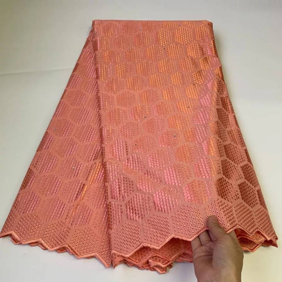 Latest African Lace Material Cotton Swiss Voile Lace Fabric Embroidery ...