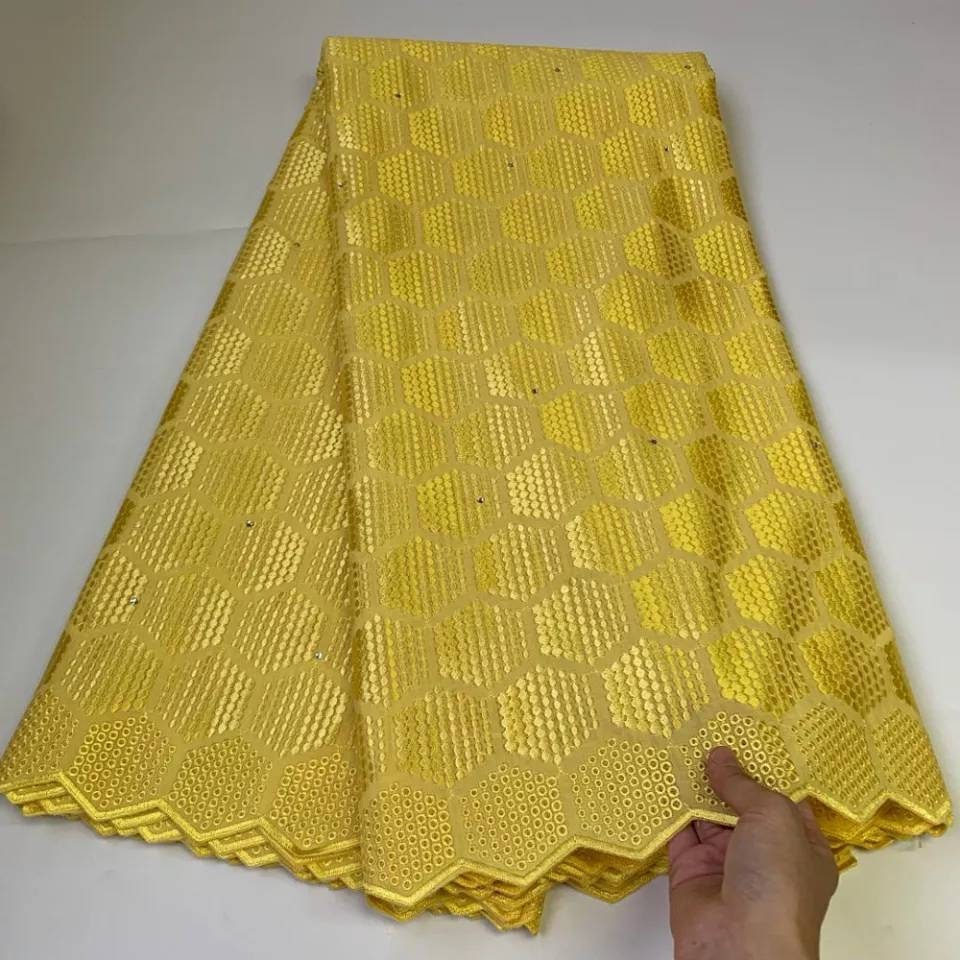 Latest African Lace Material Cotton Swiss Voile Lace Fabric Embroidery ...