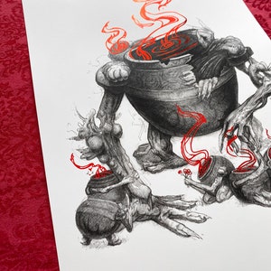 Alexander and His Pot Tots ELDEN RING 11 X 17 Red Foil Print - Etsy