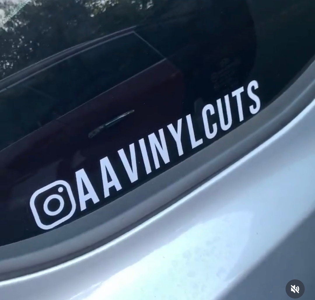Instagram Handle Decal (x2) Sticker, Personalized Vinyl Username (SET ...