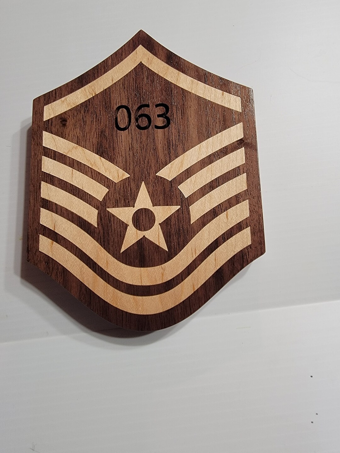 Air Force Promotion Gift Wooden Plaques With Inlayed Stripes Sra-cmsgt ...