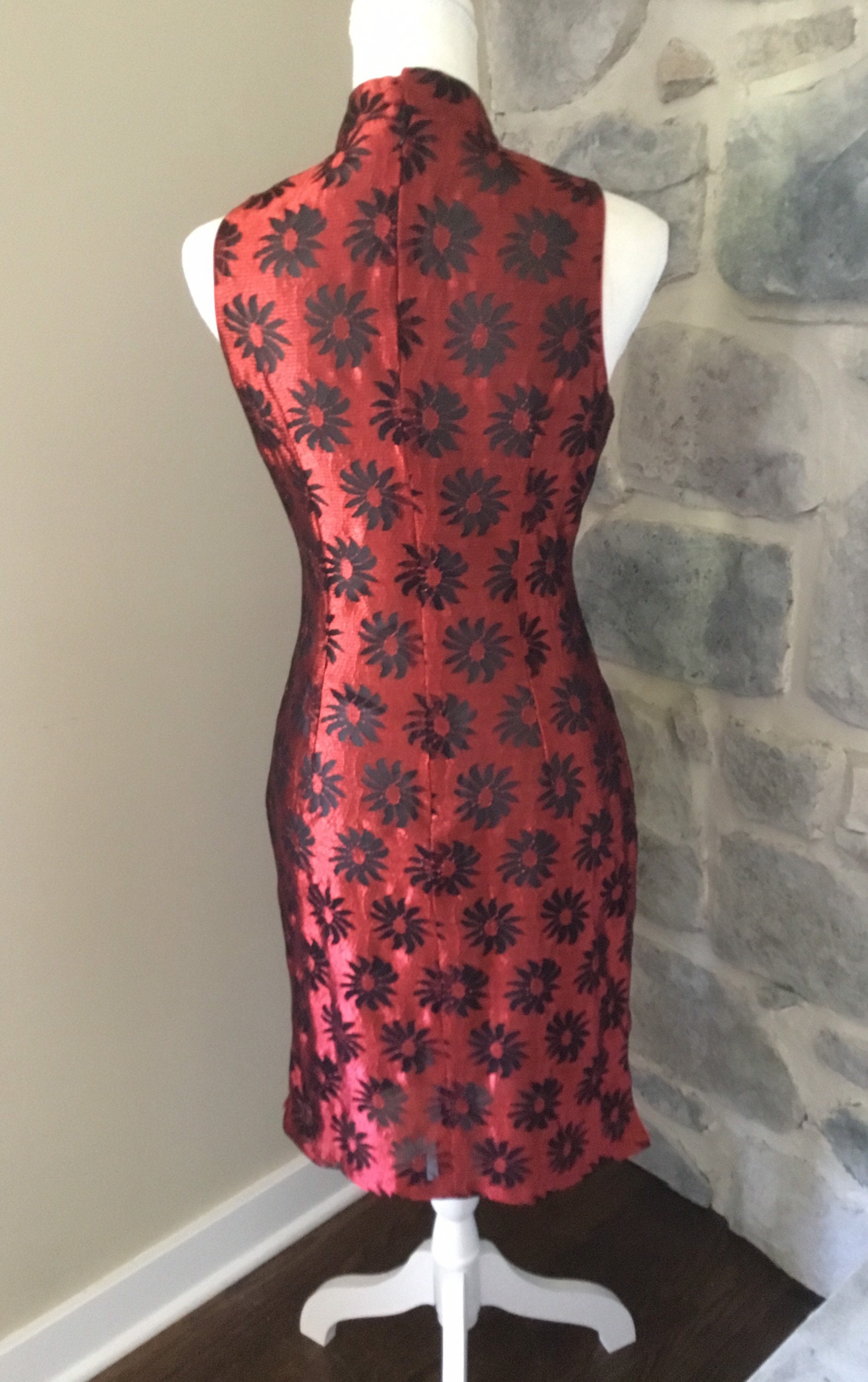 Beautiful Little Asian Style Dress With Metallic Lace Overlay - Etsy