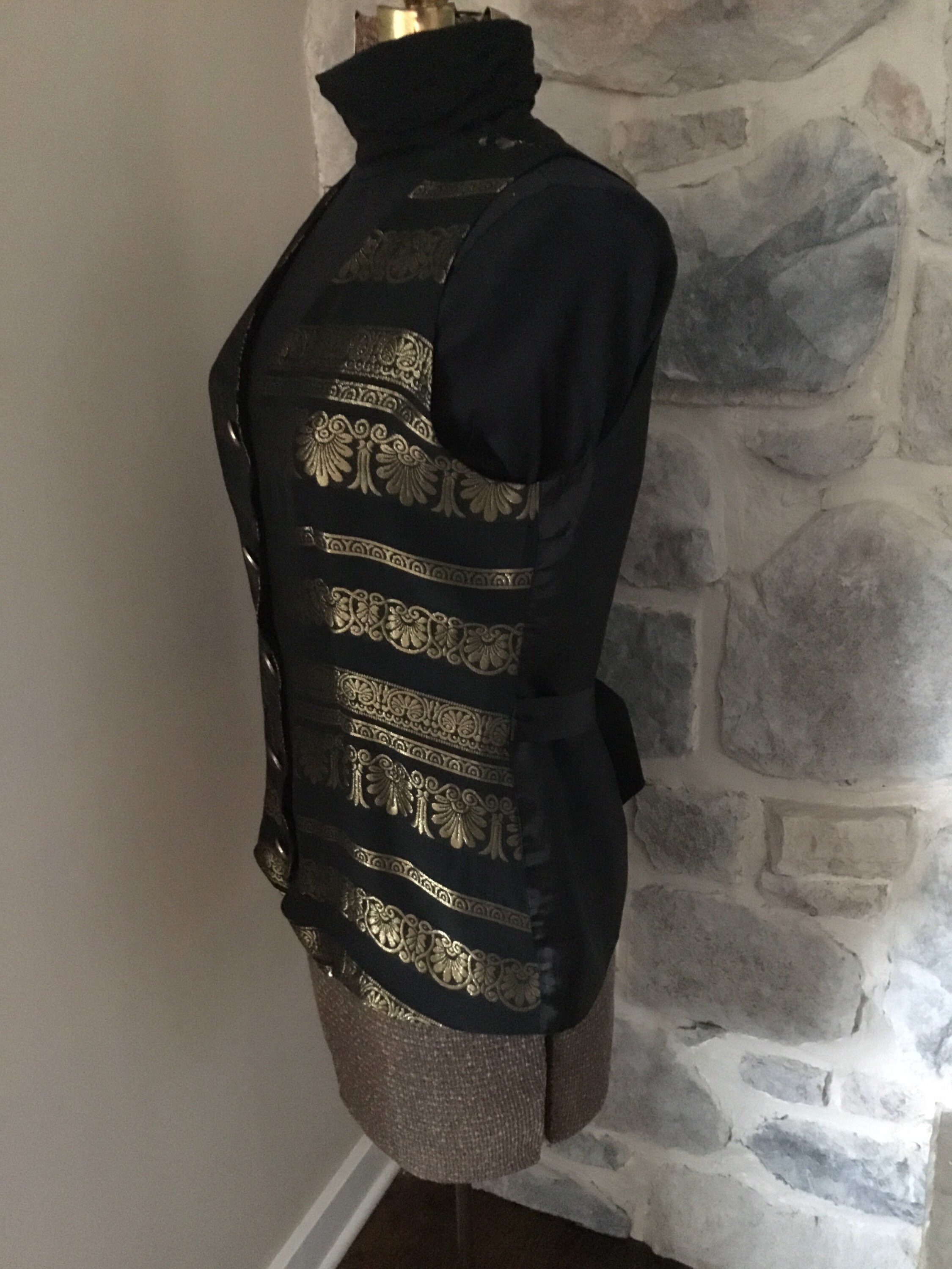 Great Vest With Metallic Gold Stitching - Etsy