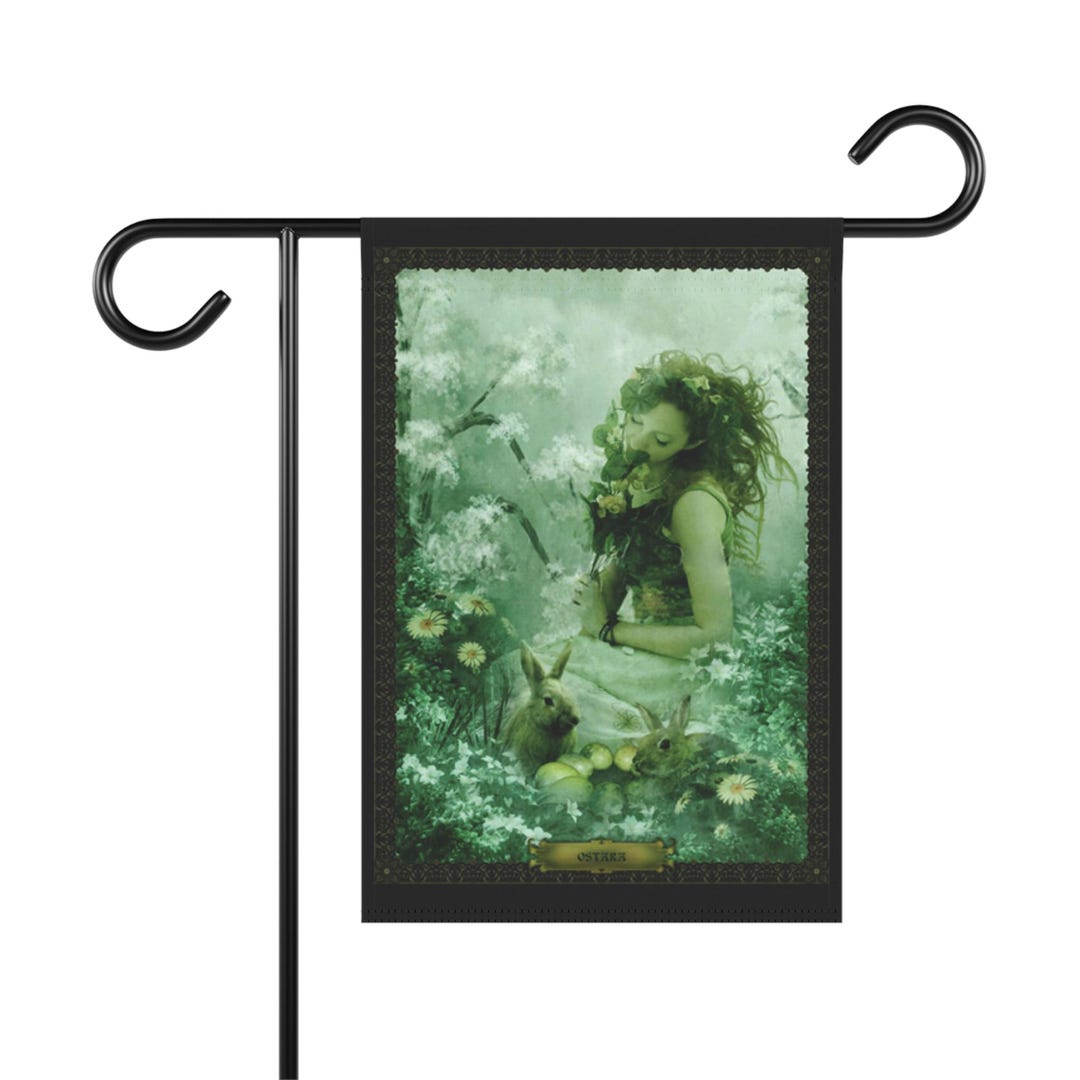 Ostara With Bunnies Easter Garden & House Banner - Etsy