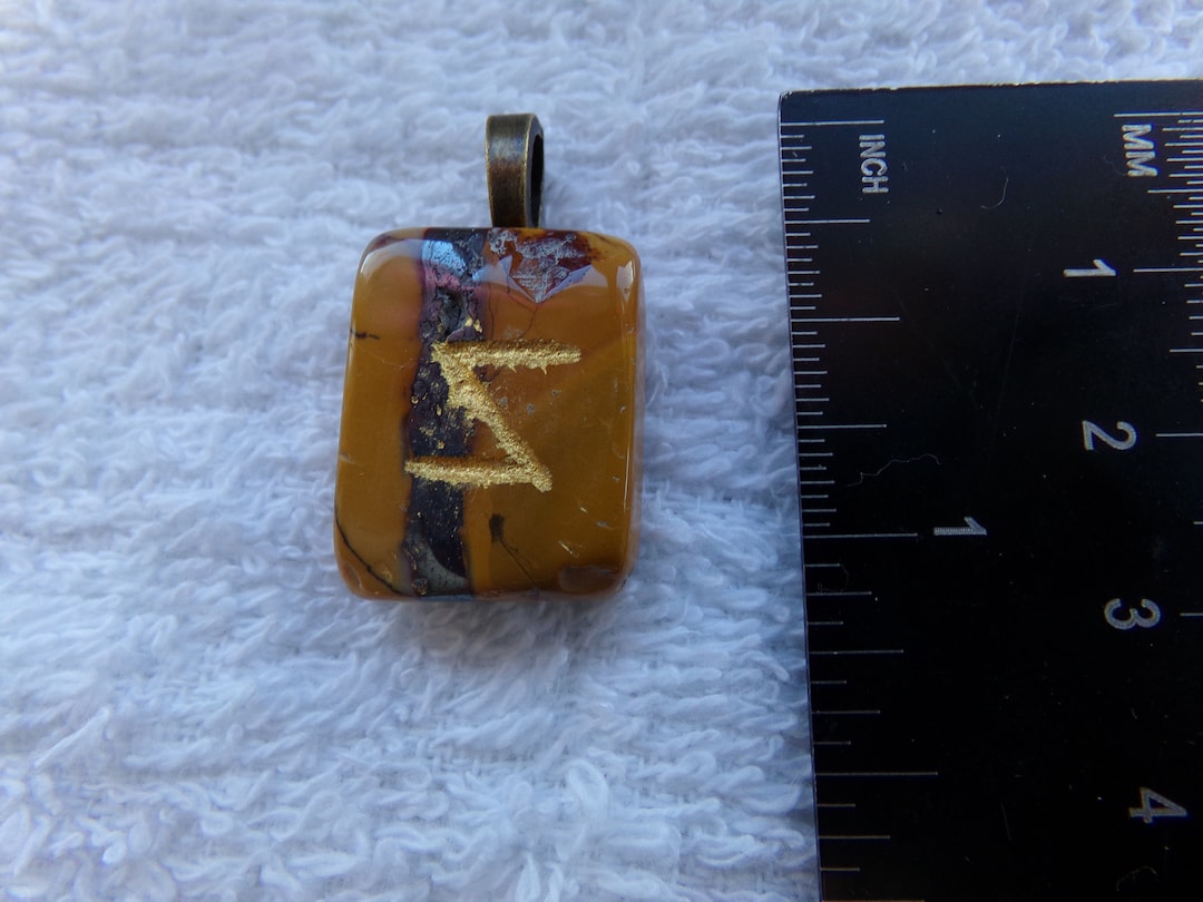 Sigil/sowulo/sowilo/sowulu/sigel/sugil Genuine Mookaite Jasper Rune ...