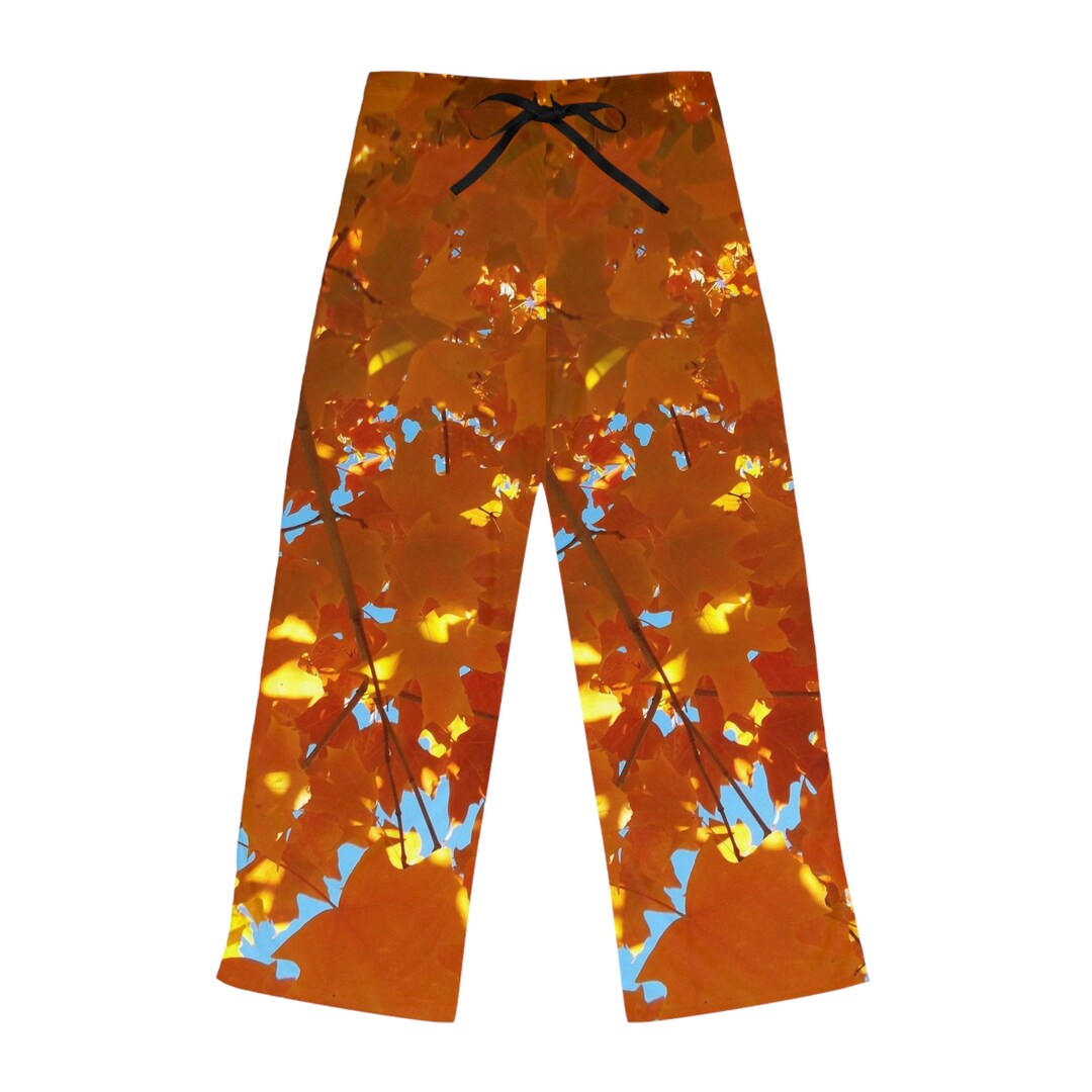 Colorful Fall Fiesta Maple Leaves Andtree Women's Pajama Pants (AOP) - Etsy