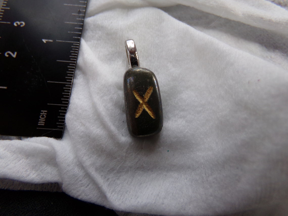 Pyrite Gebo/gyfu/geofu/gifu Rune Stone Pendant - Etsy