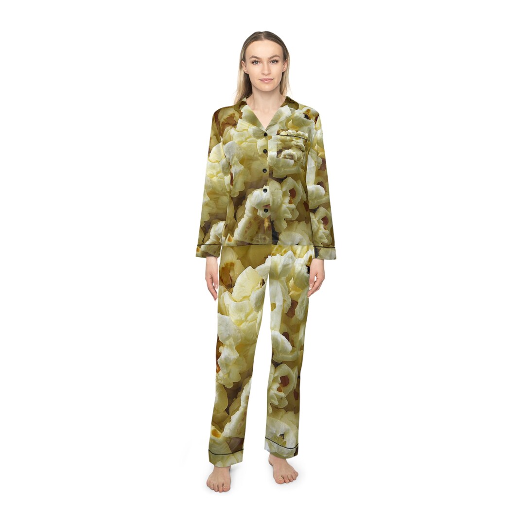 Popcorn Women's Satin Pajamas (AOP) - Etsy