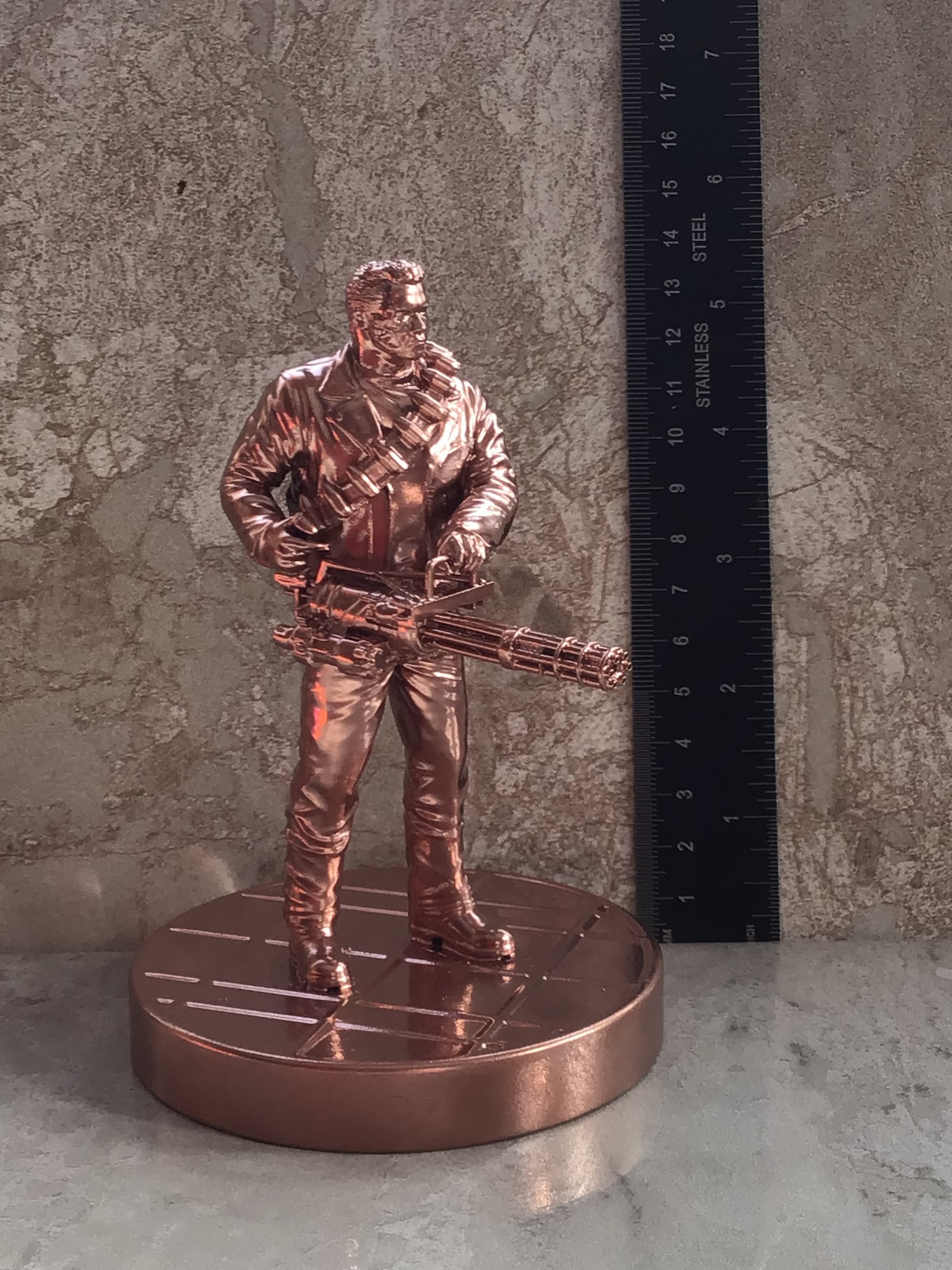 Copper Colored Terminator 2 Terminator 3-D Printed Figurine 5" Tall - Etsy