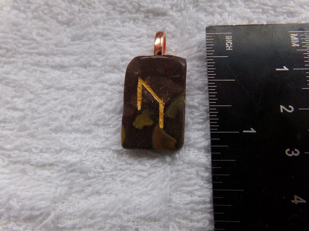Uruz/urz/ur Genuine Fruit Jasper Rune Stone Pendant Crystal Witch ...